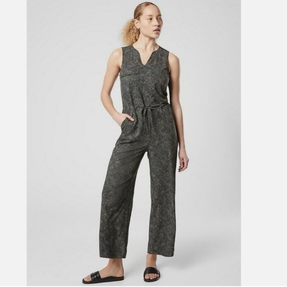Athleta | Pants & Jumpsuits | Athleta Topanga Printed Jumpsuit In Viper ...